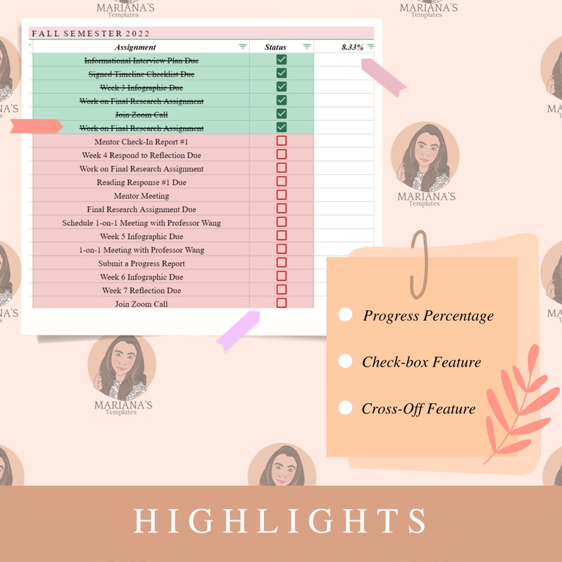 Digital Student Planner, Assignment Tracker, Editable on Google Sheets ...