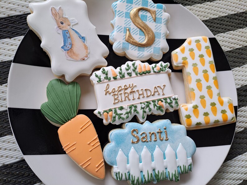 Peter Rabbit Inspired Decorated Sugar Cookies - Etsy