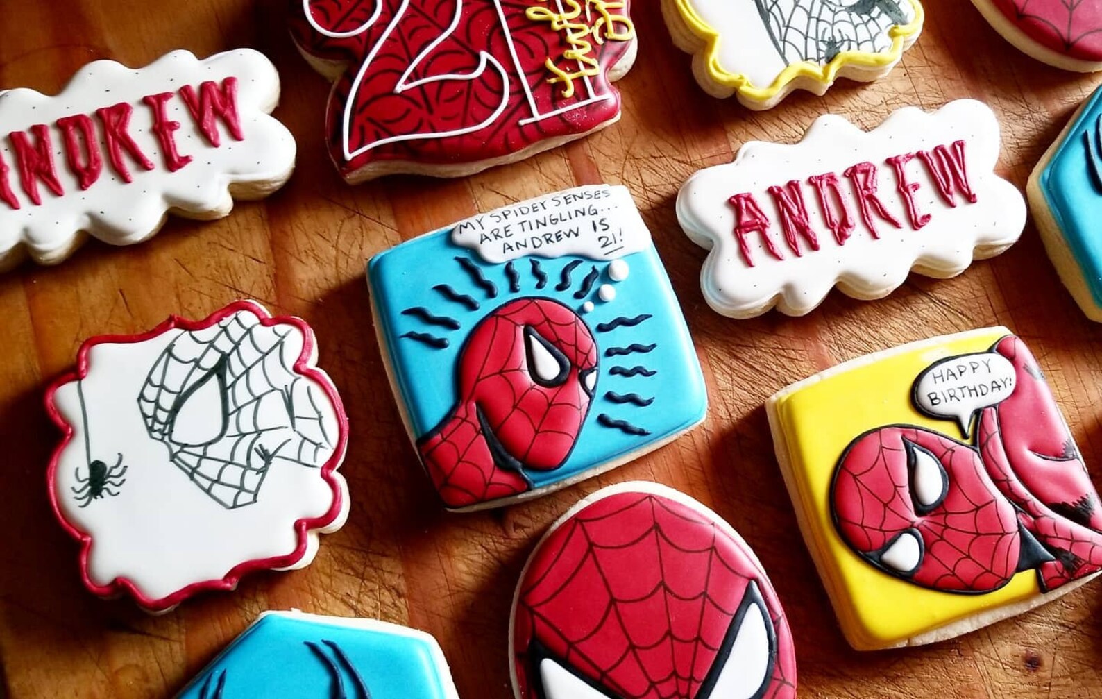Spider Super Hero Inspired Decorated Sugar Cookies | Etsy