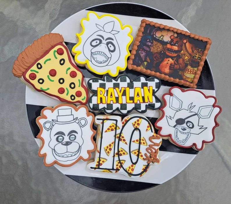 Freddy Fazbear FNAF Inspired Decorated Sugar Cookies - Etsy
