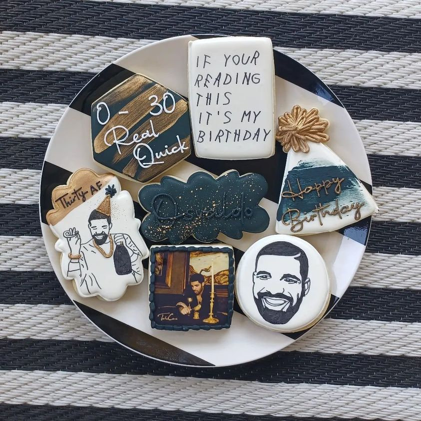 Drake/rapper Inspired Decorated Sugar Cookies - Etsy