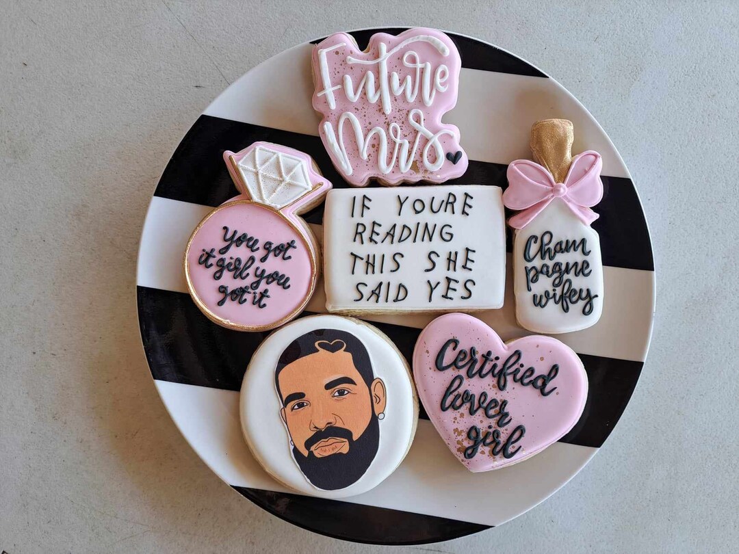 Drake/rapper Bachelorette Inspired Decorated Sugar Cookies - Etsy
