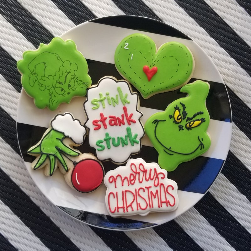 Grinch Christmas Cookies - Etsy