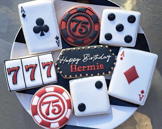 Playing Card Cookies Deck of Cards Bridge Solitaire Poker Rummy Black ...