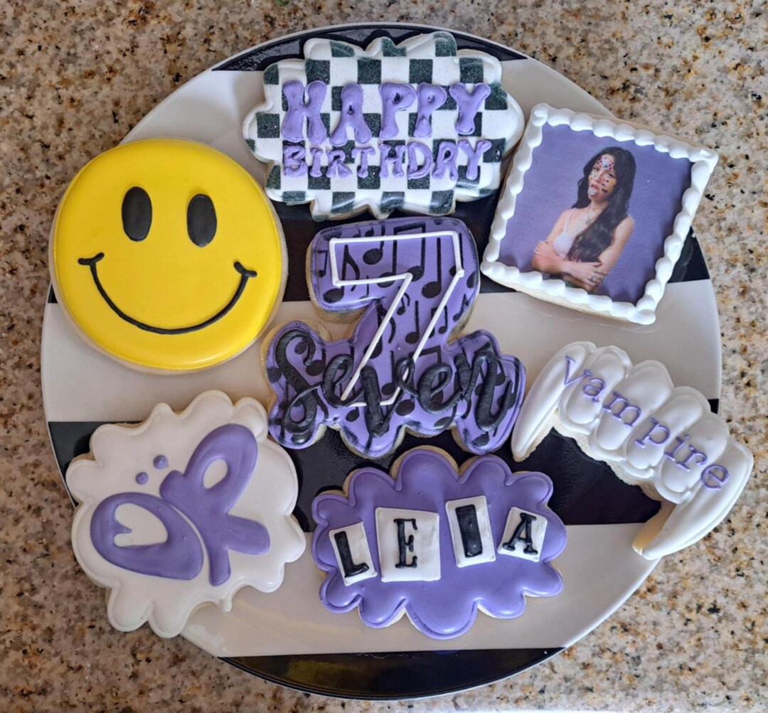 Pop Star Singer Inspired 1 Dozen Decorated Sugar Cookies - Etsy