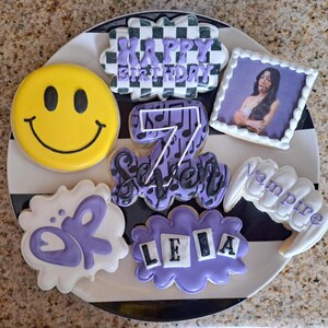Pop Star Singer Inspired 1 Dozen Decorated Sugar Cookies - Etsy