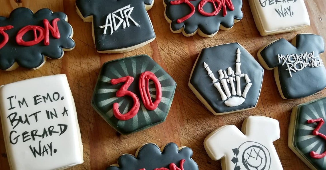 Emo Band Inspired Decorated Sugar Cookies | Etsy