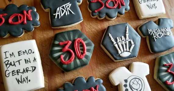 Emo Band Inspired Decorated Sugar Cookies | Etsy