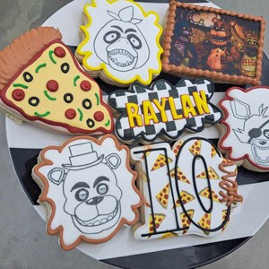 Freddy Fazbear FNAF Inspired Decorated Sugar Cookies - Etsy