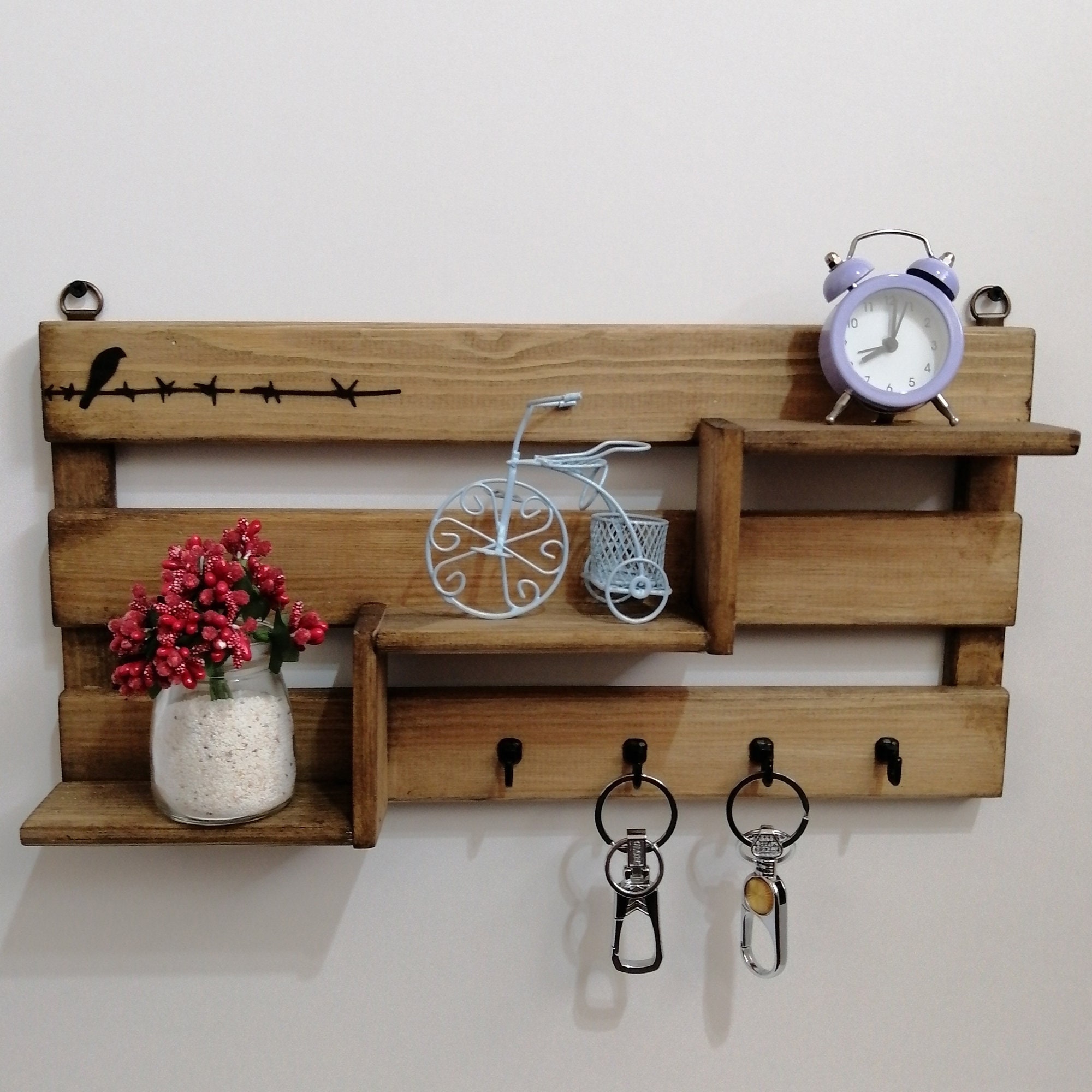 Wooden key board holder board for key holder in key shape wooden key ...