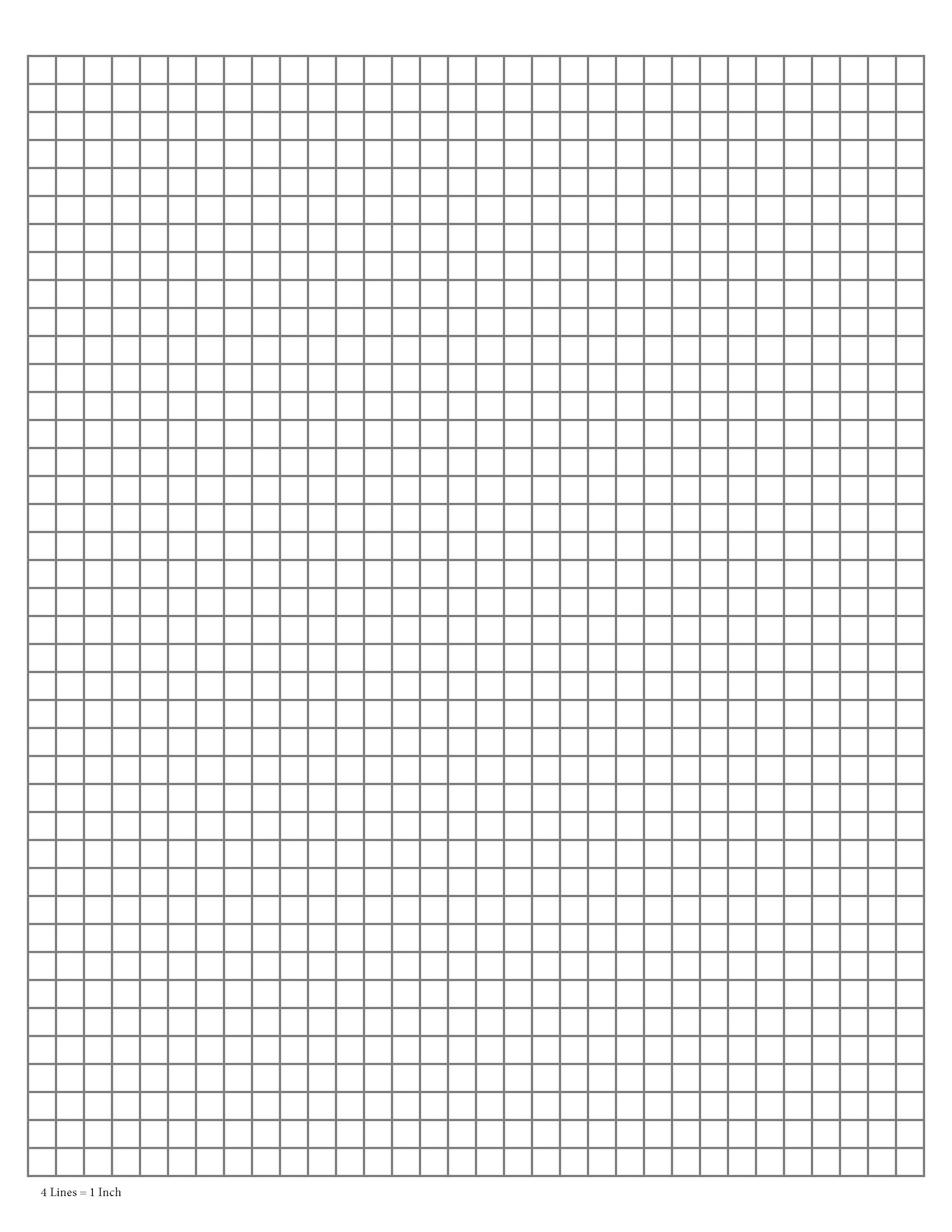 Perfectly Scaled and Precise Printable Graph Paper - 4/4 - 1/4 Inch (4 ...