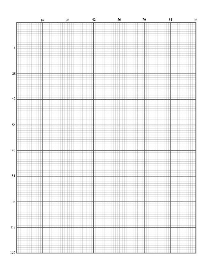 Perfectly Scaled and Precise Printable Graph Paper - 14 Lines per Inch ...