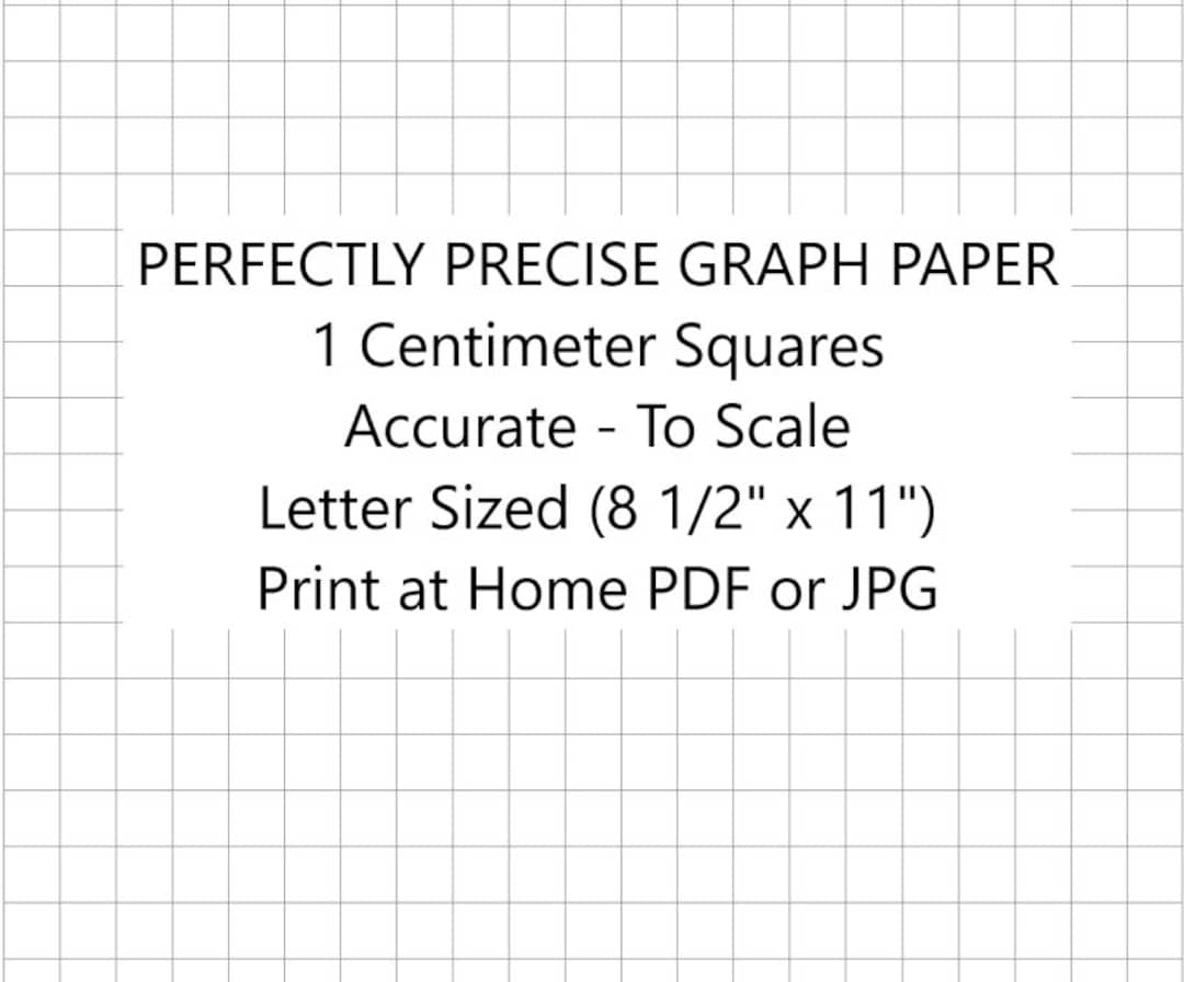 Perfectly Scaled and Precise Printable Graph Paper - One Centimeter ...