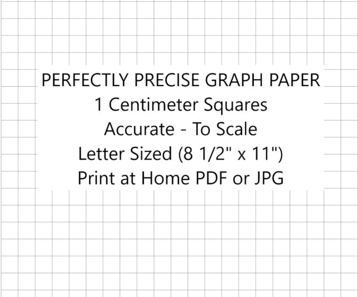 Perfectly Scaled and Precise Printable Graph Paper - One Centimeter ...