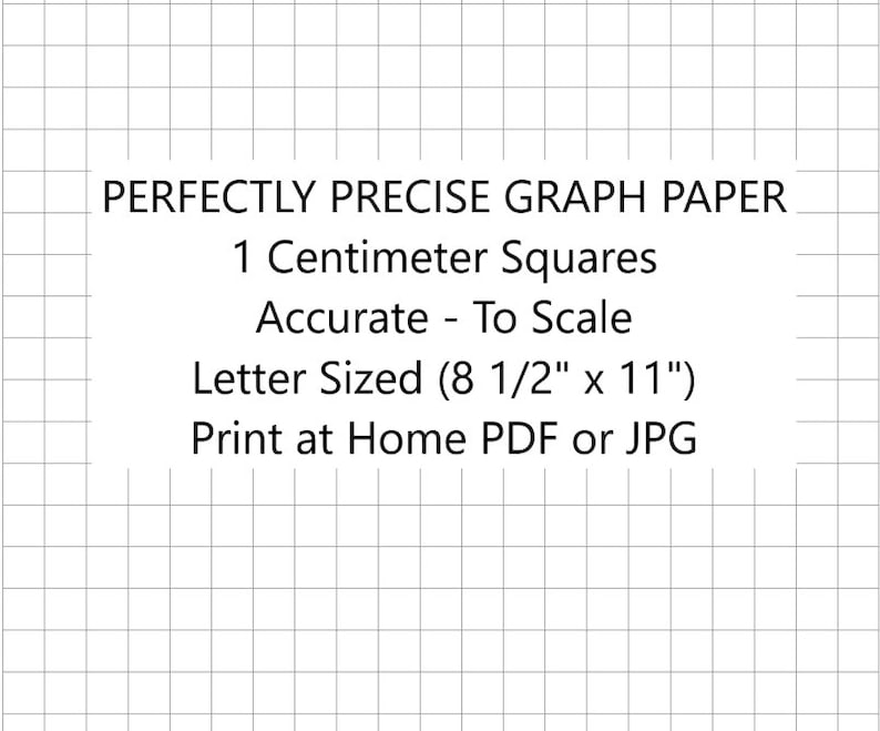 Perfectly Scaled and Precise Printable Graph Paper - One Centimeter ...