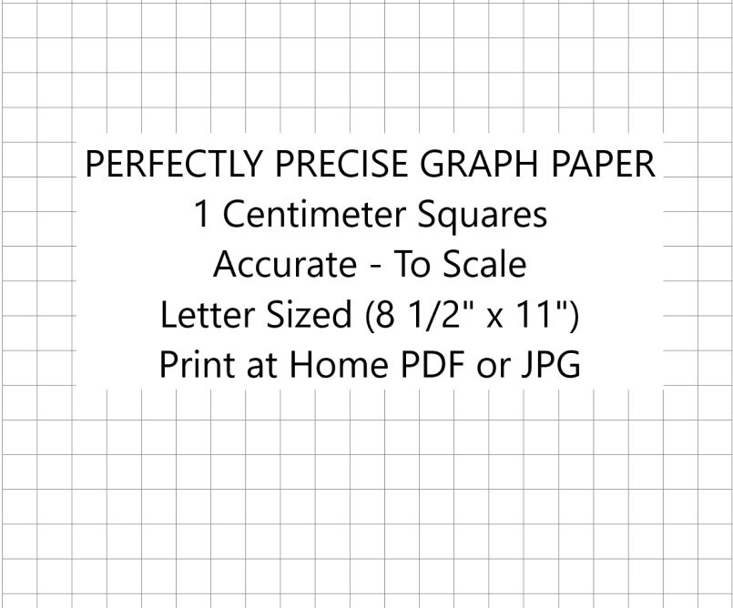 Perfectly Scaled and Precise Printable Graph Paper - One Centimeter ...