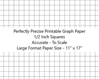 Perfectly Scaled and Precise Printable Graph Paper One Inch Squares 1 ...