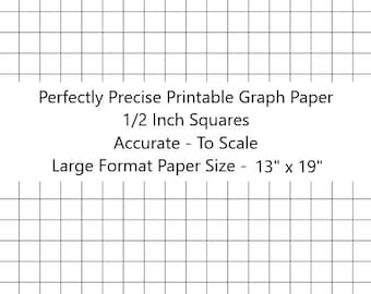 Perfectly Scaled and Precise Printable Graph Paper One Inch Squares 1 ...