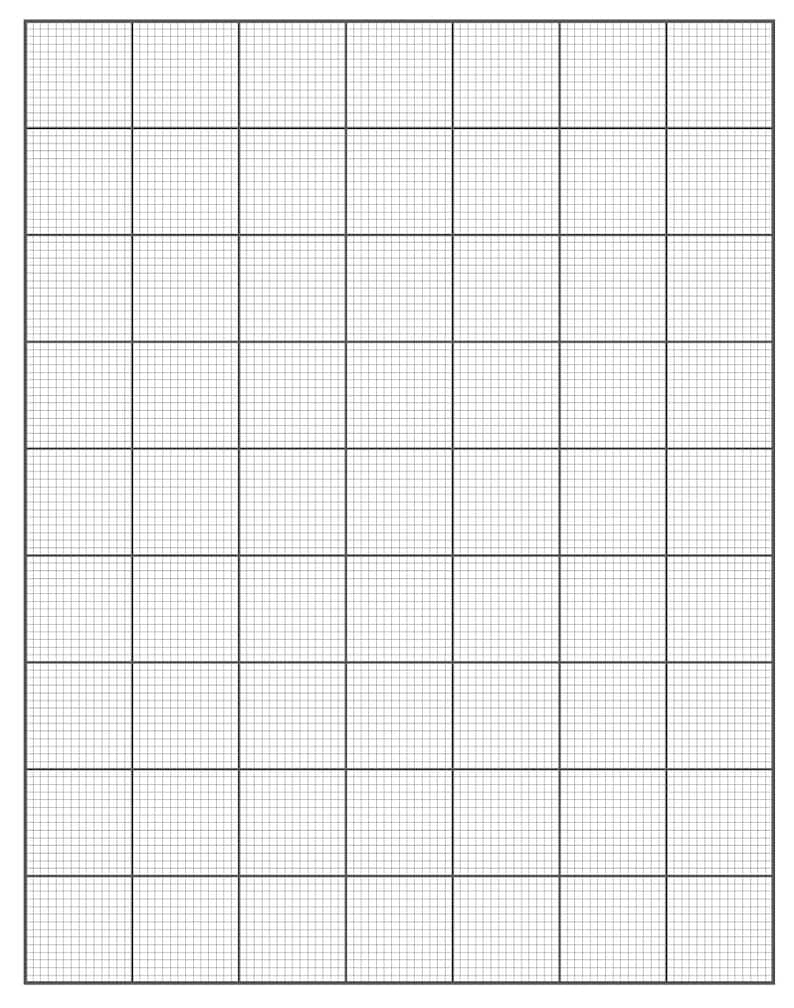 Perfectly Scaled and Precise Printable Graph Paper - 14 Lines per Inch ...