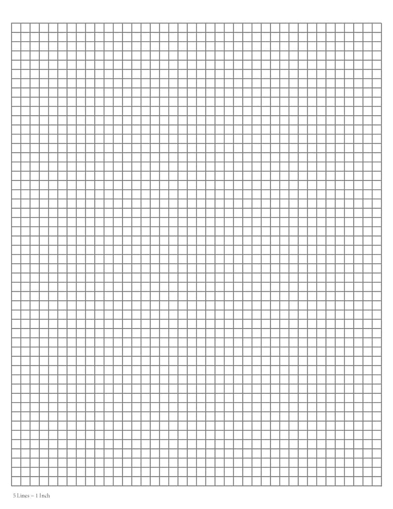 Perfectly Scaled And Precise Printable Graph Paper 1 5 Inch 5 5 5 Lines