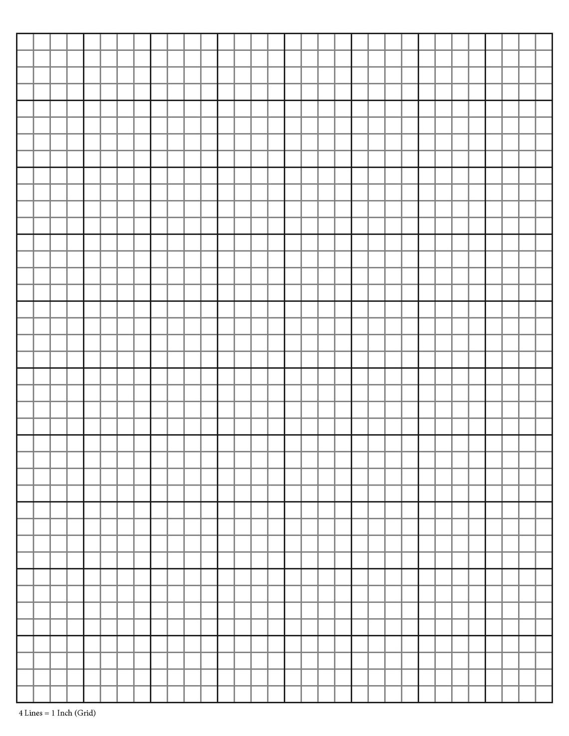 Perfectly Scaled and Precise Printable Graph Paper 1/4 Inch - Etsy