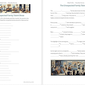 Family Adventures Mad Libs Set of 5 - Printable PDF - Etsy