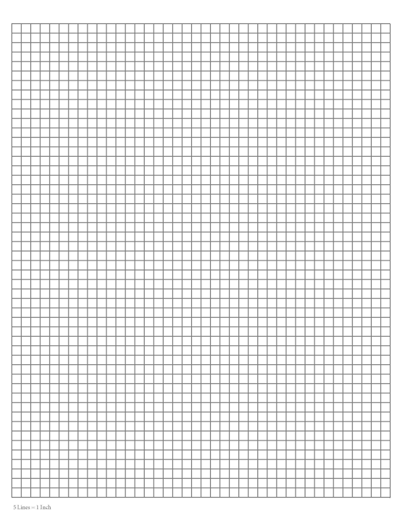 Perfectly Scaled and Precise Printable Graph Paper 1/5 Inch - Etsy
