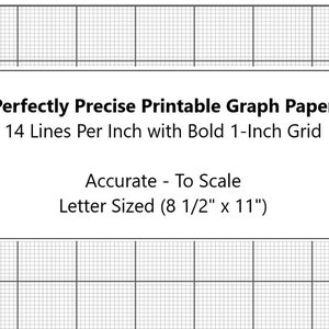 Perfectly Scaled and Precise Printable Graph Paper 14 Lines - Etsy