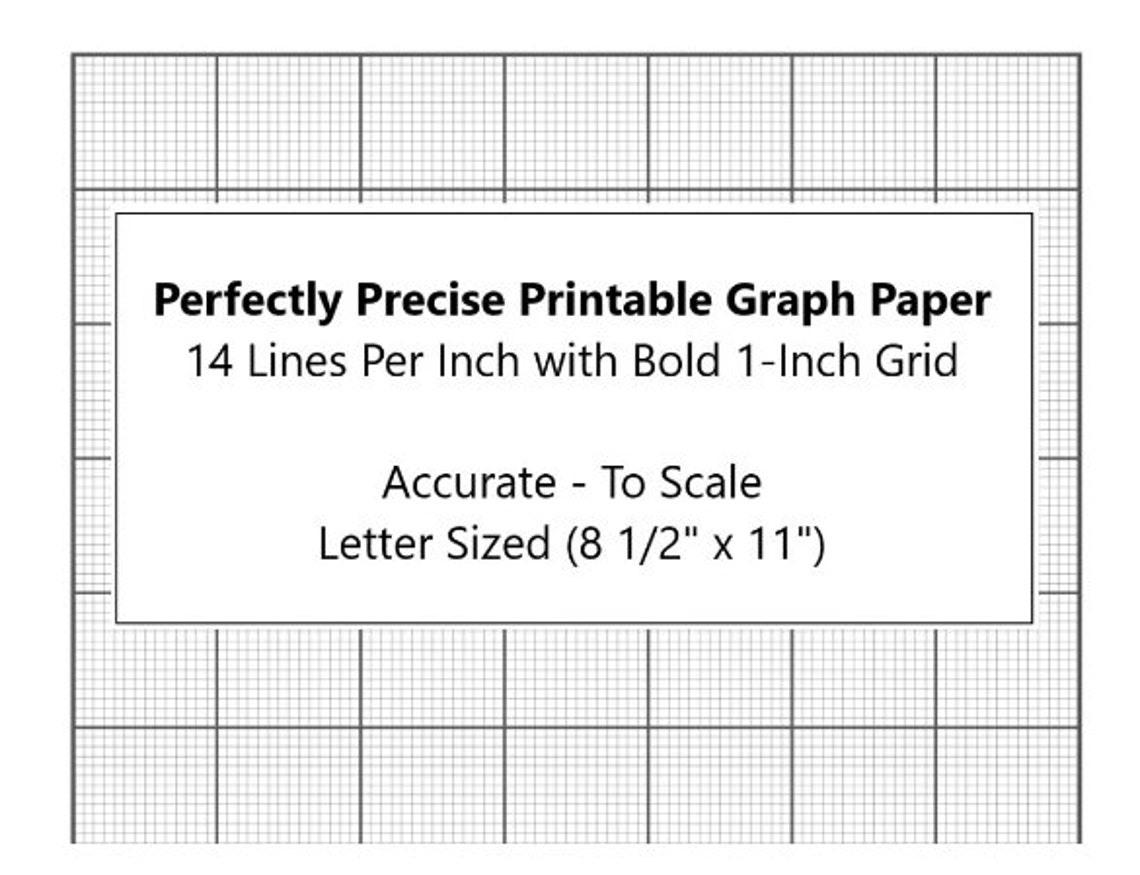 Perfectly Scaled and Precise Printable Graph Paper - 14 Lines per Inch ...