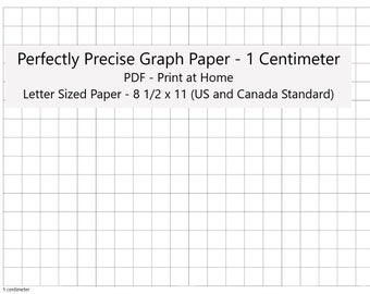 Perfectly Scaled and Precise Printable Graph Paper One - Etsy