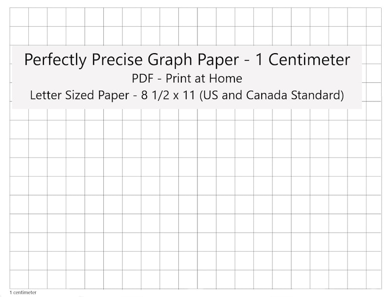 Perfectly Scaled and Precise Printable Graph Paper - 1 Centimeter ...