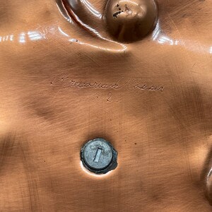 Gregorian Solid Copper Hammered Bowl Platter With Center Handle 11in ...