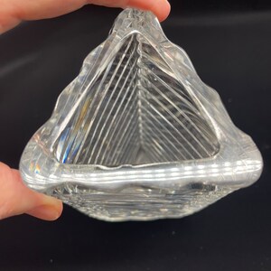 Rogaska Lead Crystal Triangle & Ribbed Shaped Vase 6x3 READ - Etsy