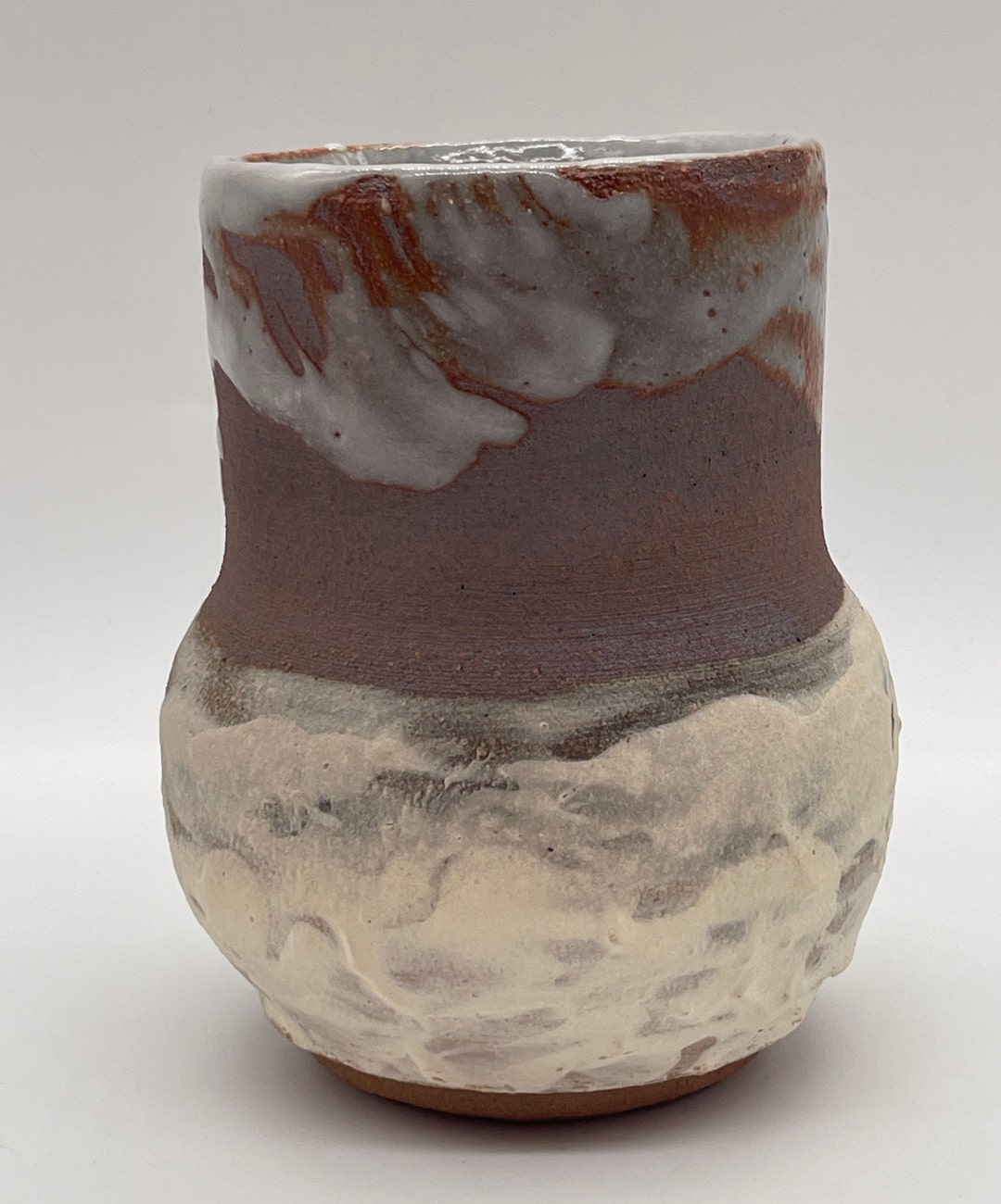 Stoneware Art Pottery Vase Heavy Earthtones 5.5in Tall - Etsy