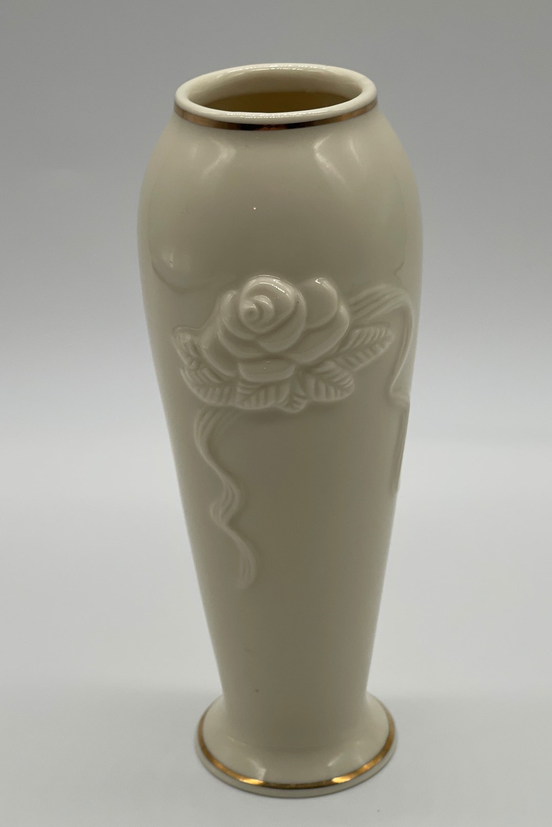 Lenox Rose Blossom Bud Vase Gold Trim Ivory Porcelain 5.75in Tall - Etsy