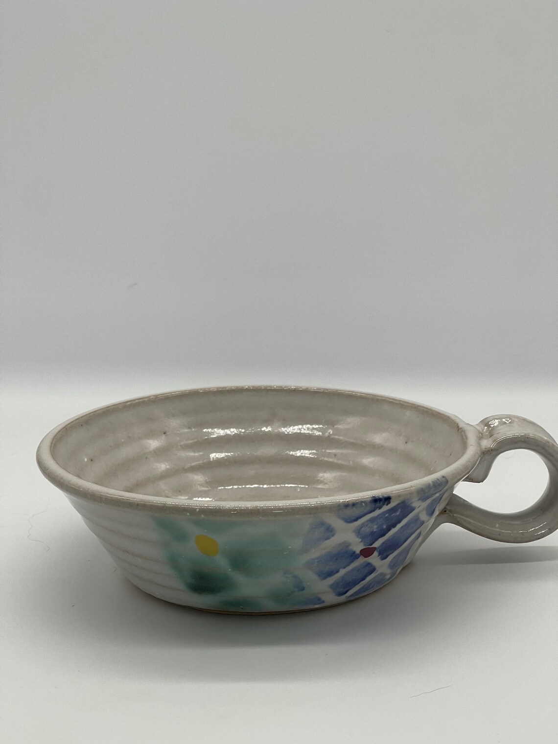 Art Pottery Snack, Nut, Trinket Bowl With Handle Signed 5.5 X 1.75 - Etsy