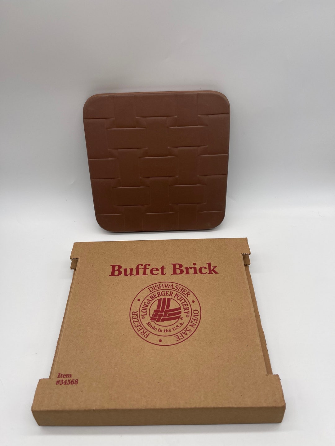 Longaberger Pottery Buffet Brick #34568 - 7.25 In. Square - Etsy