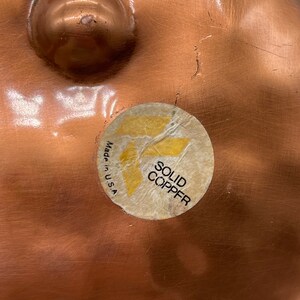 Gregorian Solid Copper Hammered Bowl Platter With Center Handle 11in ...