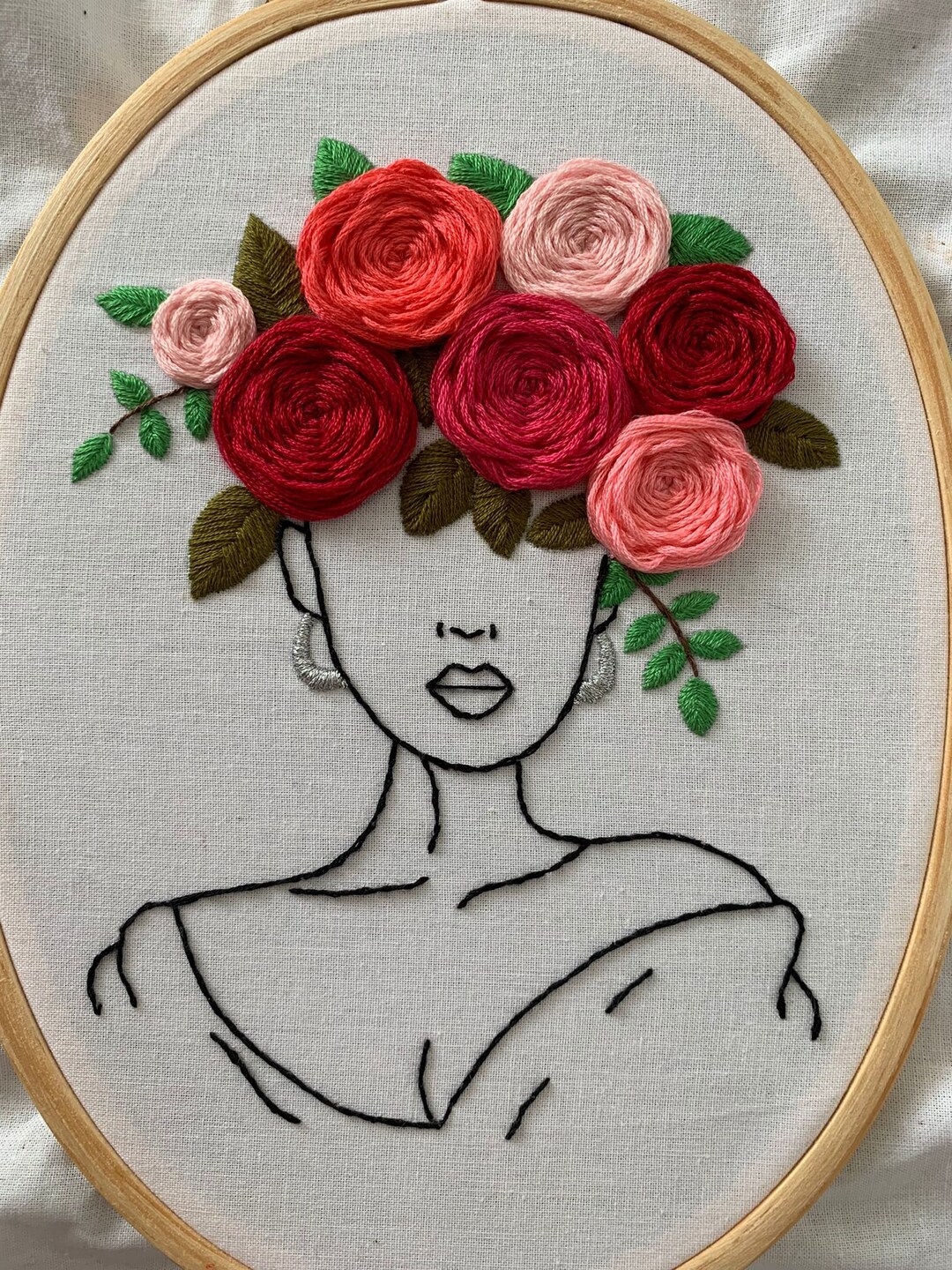Hoops Art, Flowers Art, Drum Embroidery, Contemporary Art, Black Art ...