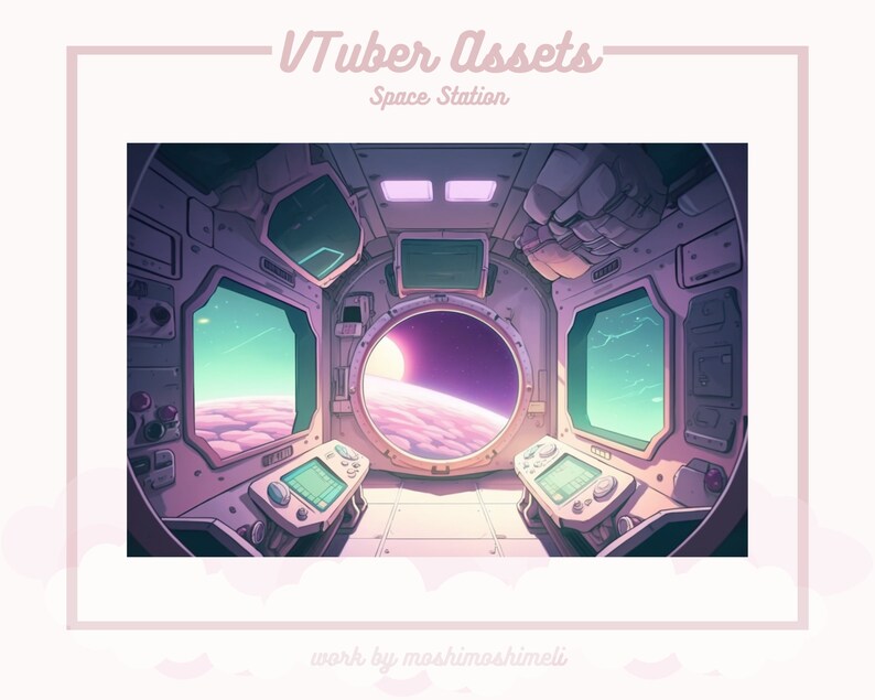 5 Space Station Stream Background Assets Perfect for - Etsy
