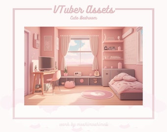 Vtuber Background Animated Cosy Lofi Bedroom Purple Looped - Etsy
