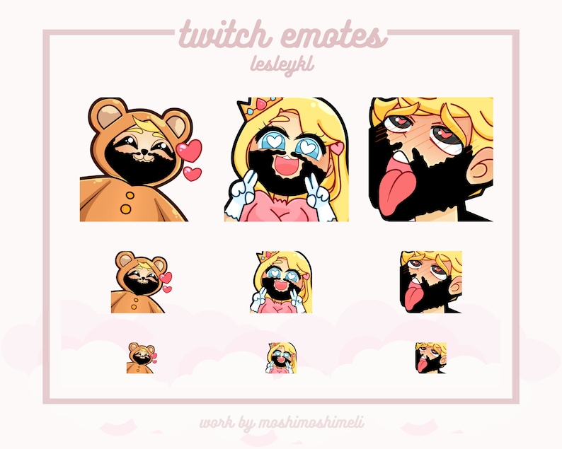 6 Custom Emotes Emojis Sticker Pack für Twitch Discord und - Etsy.de