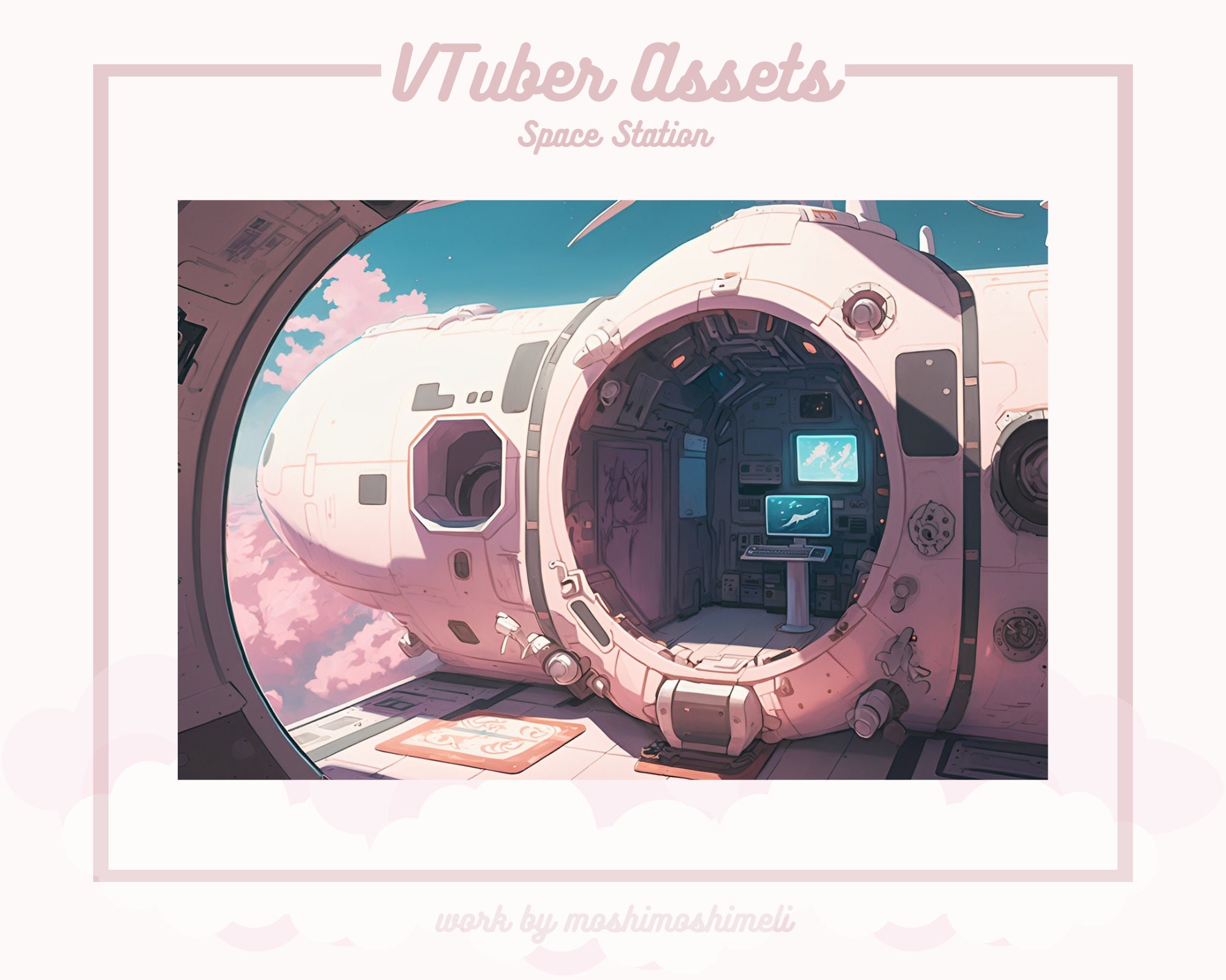 5 Space Station Stream Background Assets Perfect for - Etsy