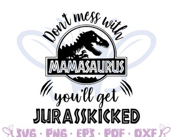 Digital Prints Mamasaurus t-shirt svg Mamasaurus Birthday Printable ...