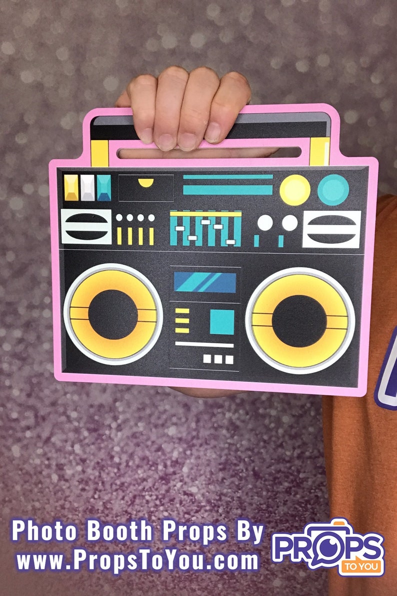 1980's: Pink/black Boom Box/stereo Photo Booth Prop - Etsy