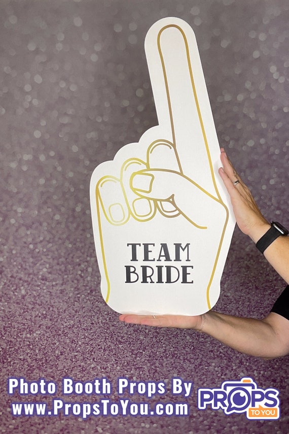 HUGE Props Wedding Modern 1 Team Groom team Bride Fan Finger Photo Booth Prop Etsy UK