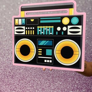 HUGE Props: 1980's! Pink/black Boom Box (stereo) Photo Booth Prop - Etsy