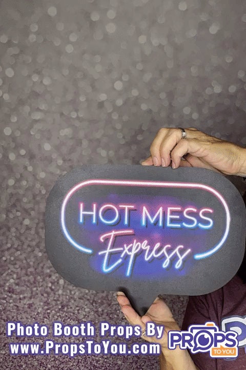 BUNDLE - Neon Speech Bubbles 2 - 5 Double-sided Photo Booth Props - Etsy