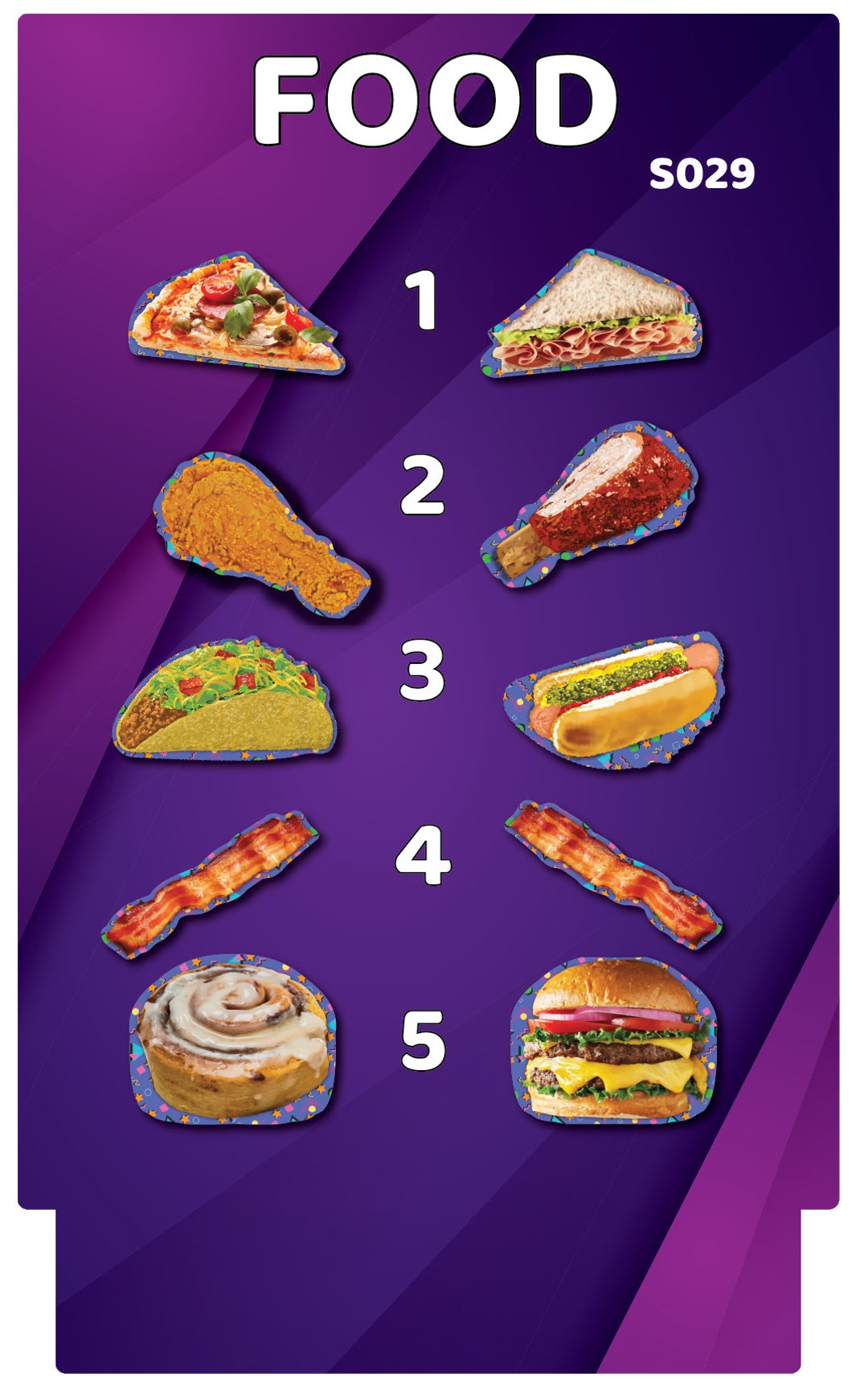 BUNDLE! Food - 5 Double-sided Props - Etsy