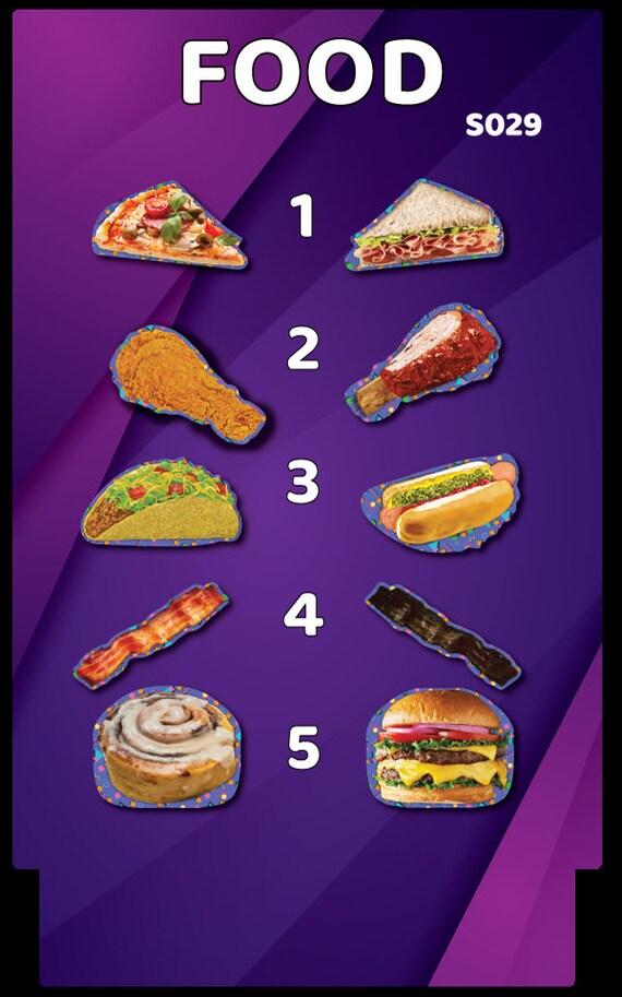 BUNDLE Food 5 Double-sided Props | Etsy